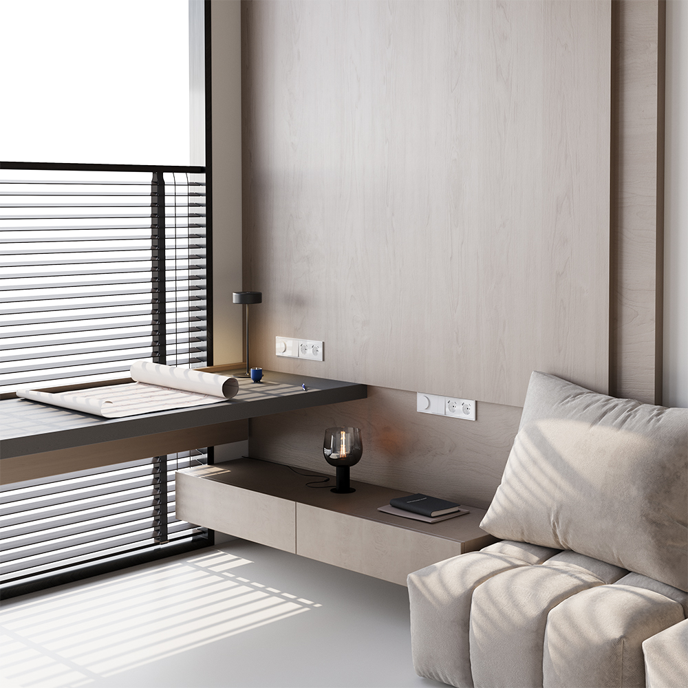 Купить Выключатель встраиваемый VOLTUM S70 двухклавишный 10А, (белый глянцевый) в интернет ...